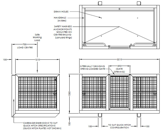Work Platform for Telehandler Quickhitch: Equipment Warehouse ...